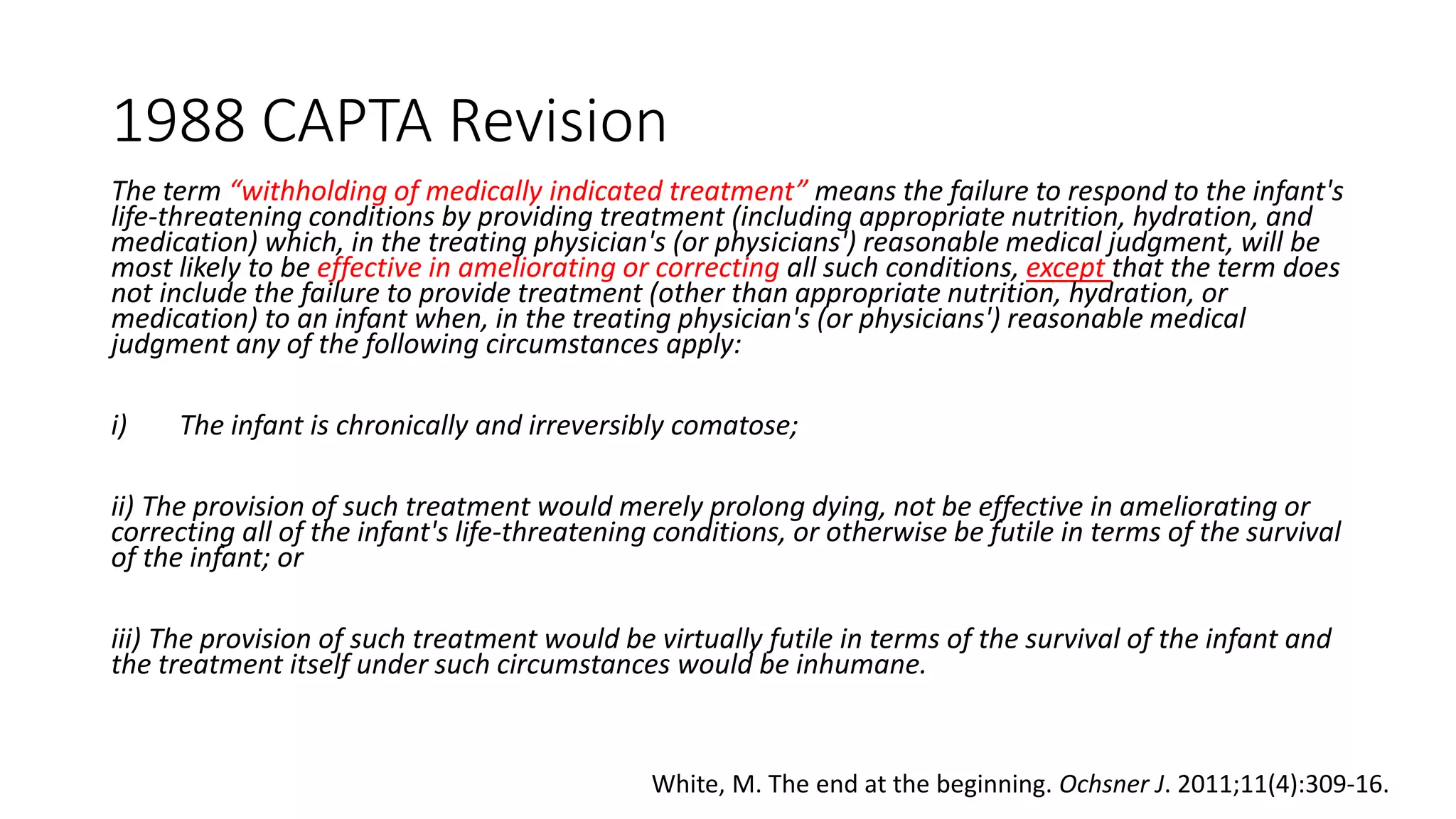 Neonatal ethics Spokane WA 11/7/18 | PPTX
