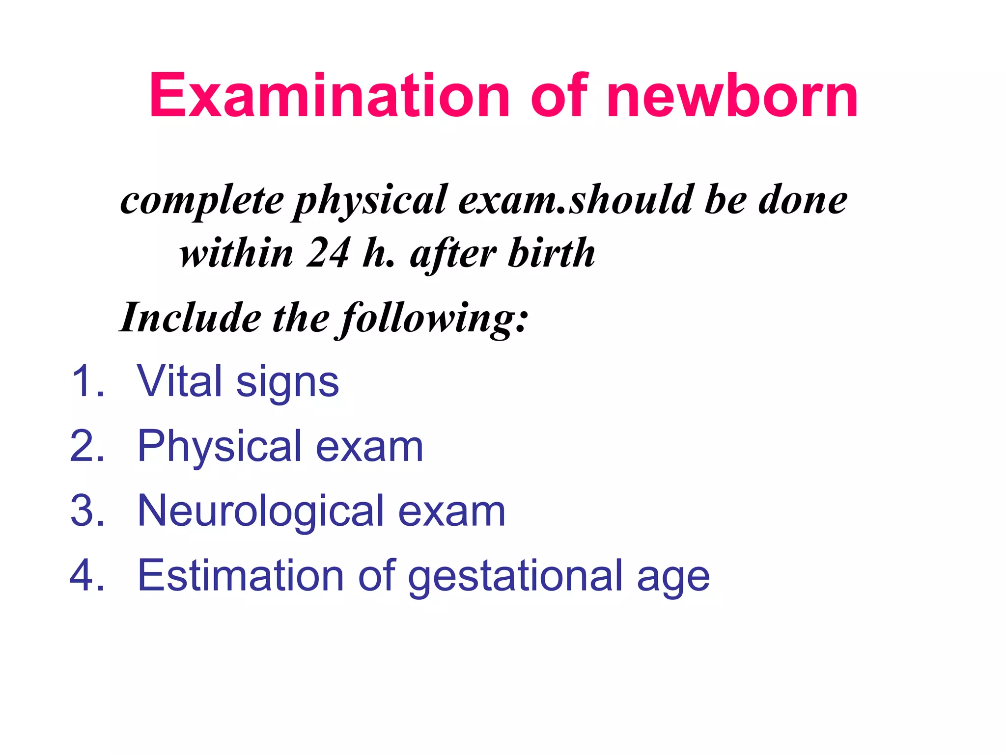 Neonatal examination | PPT