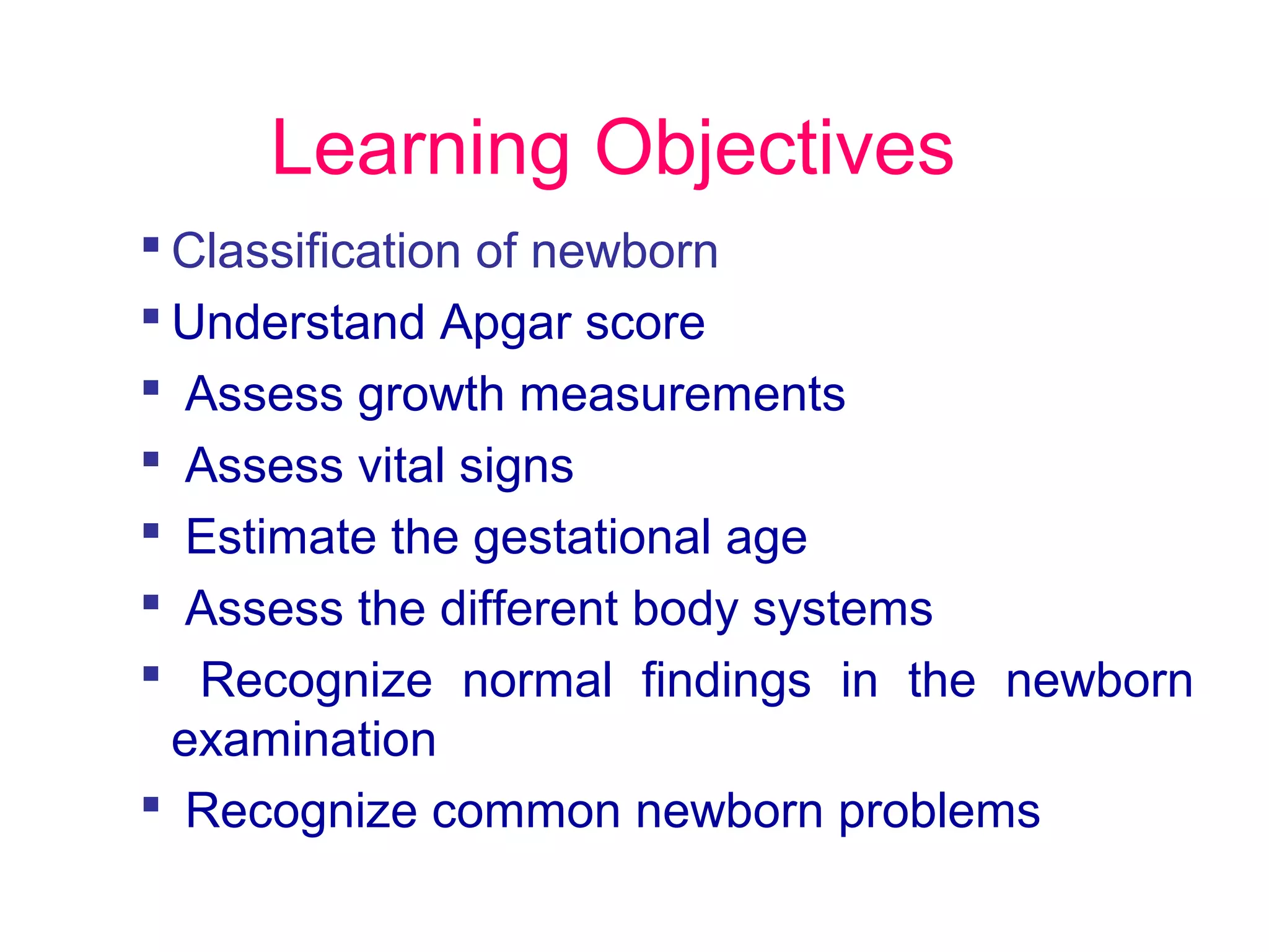 Neonatal examination | PPT