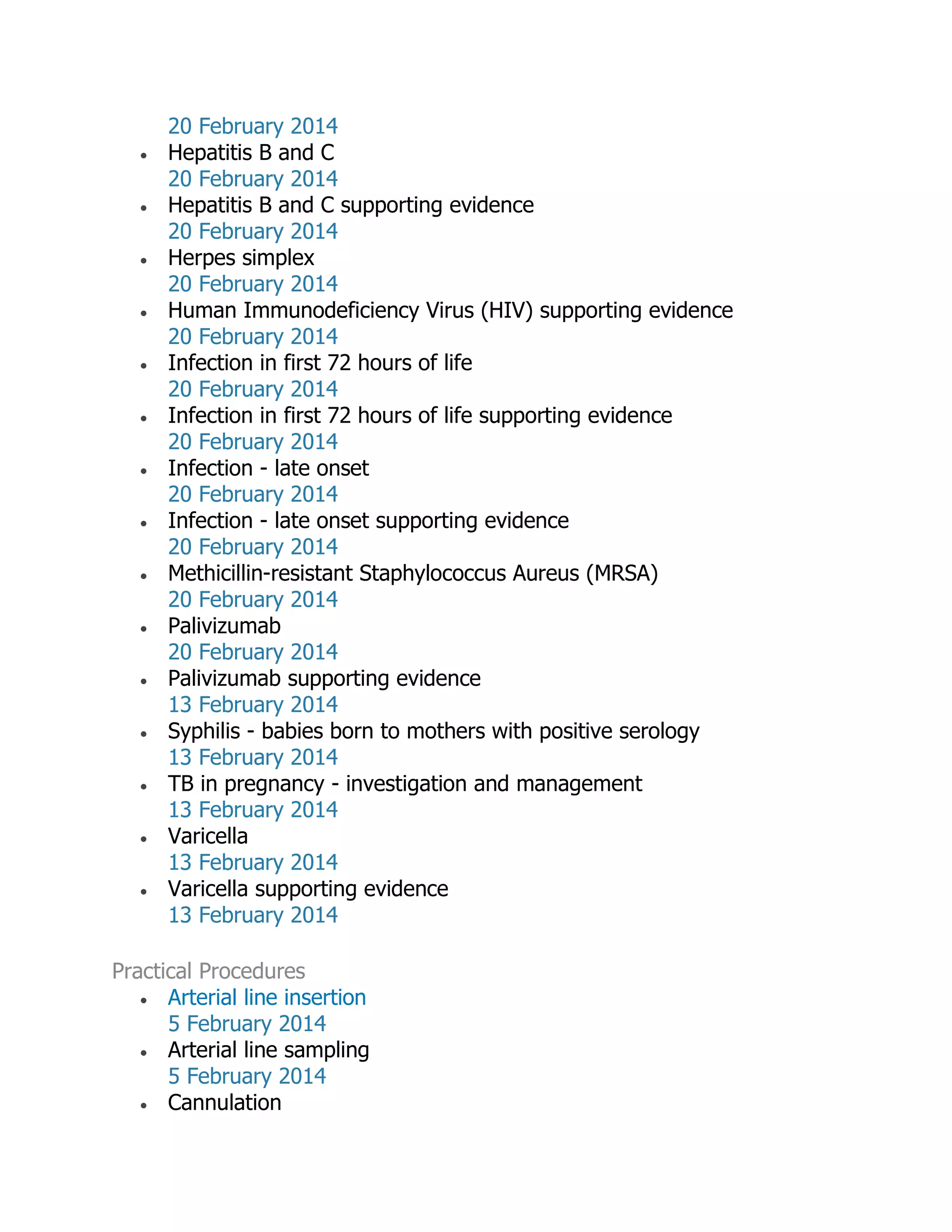 Neonatal guidelines NHS 2011 2013 | PDF
