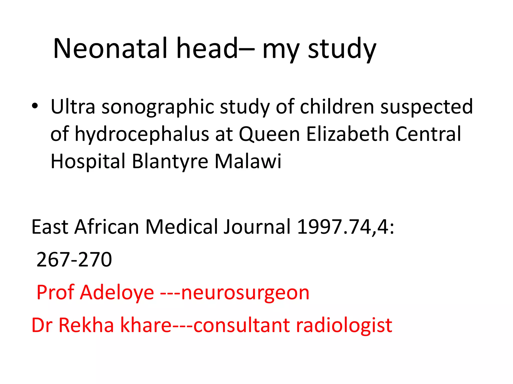 Neonatal head usg | PPT