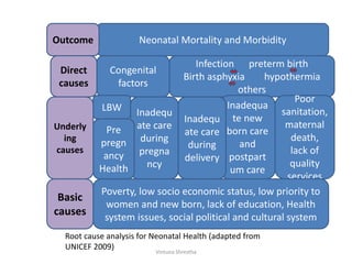 Neonatal health, root causes analysis | PPTX