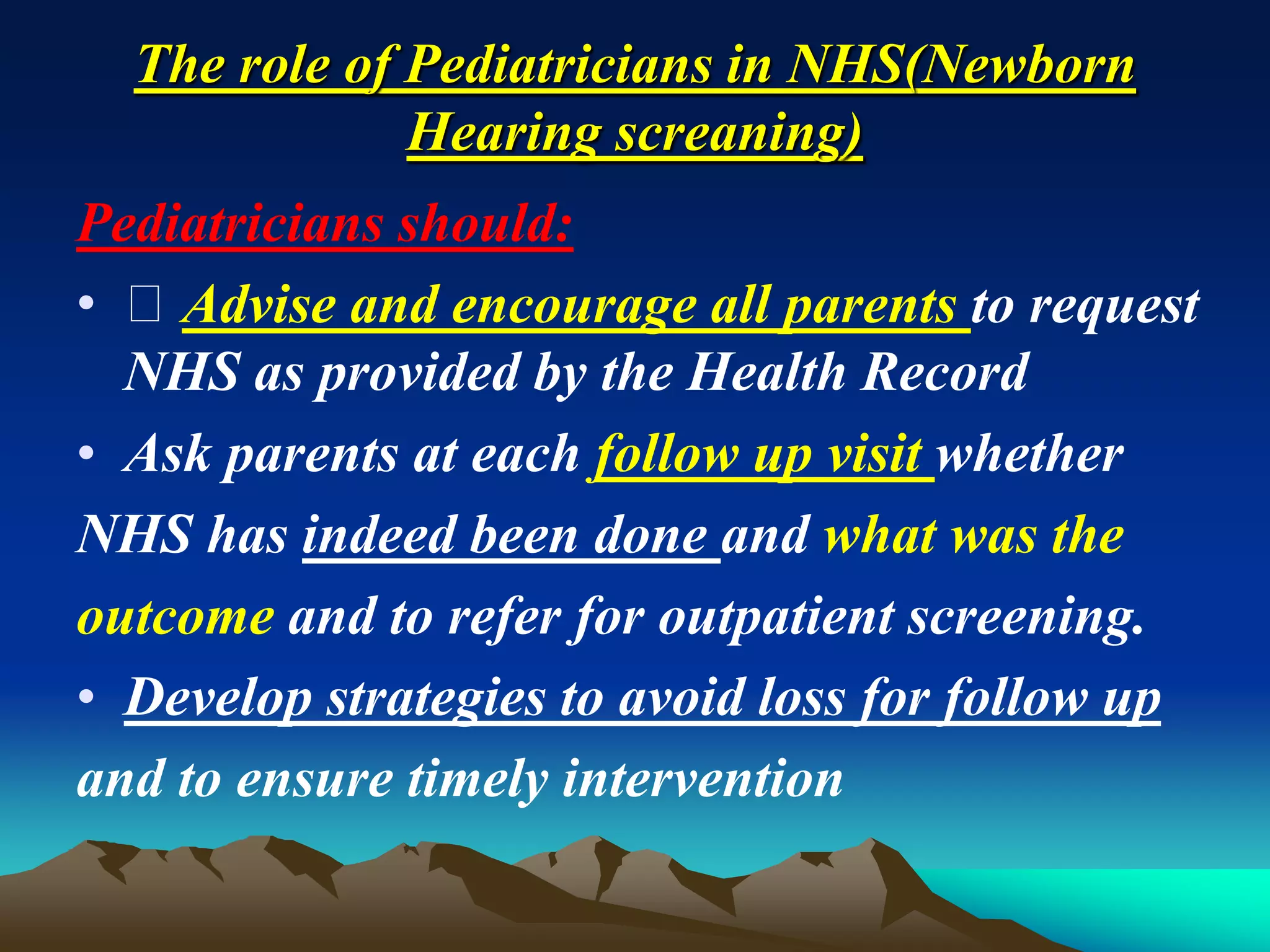 Neonatal hearing screening | PPT
