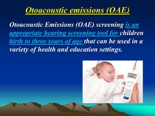 Neonatal hearing screening | PPT