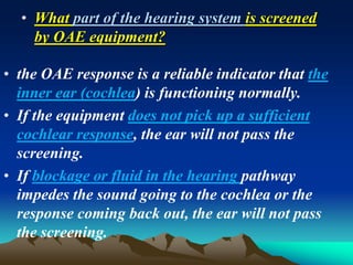 Neonatal hearing screening | PPT