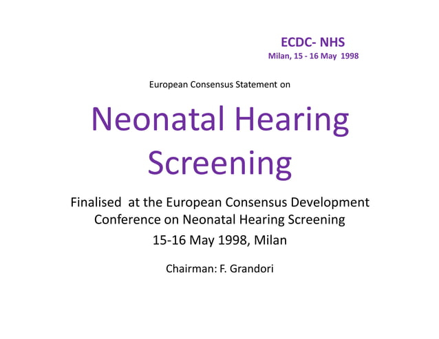Neonatal Hearing Screening | PPT