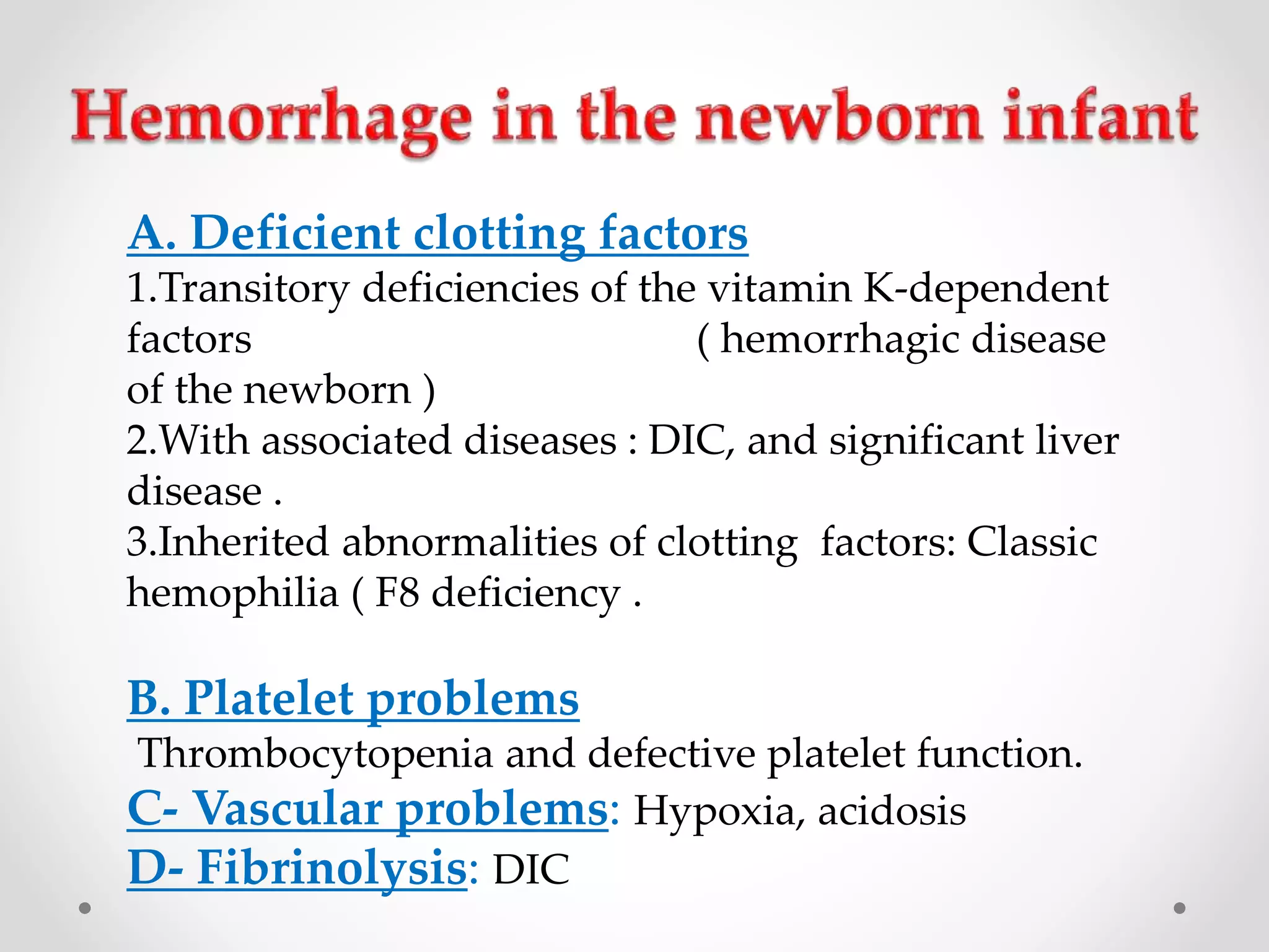 Neonatal hematological disorders | PPTX