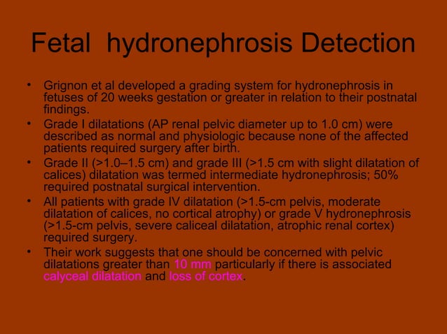 Neonatal hydronephrosis | PPT | Pregnancy | Reproductive Health