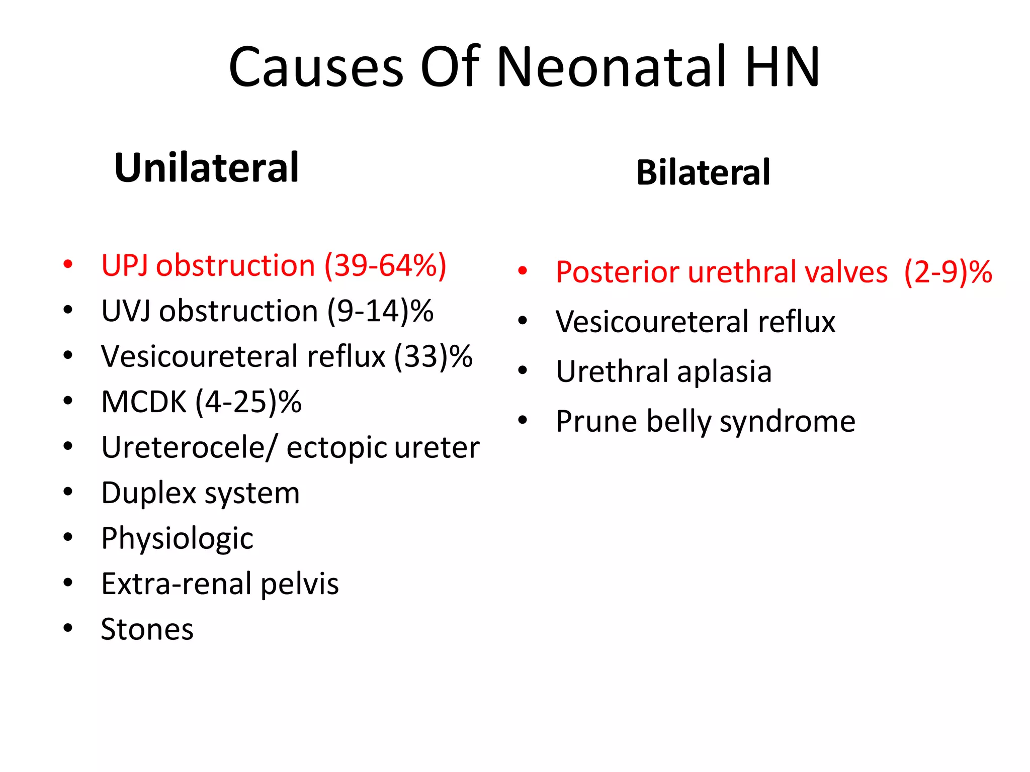 Neonatal hydronephrosis | PPTX