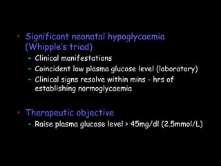 Neonatal hypoglycaemia | PPT