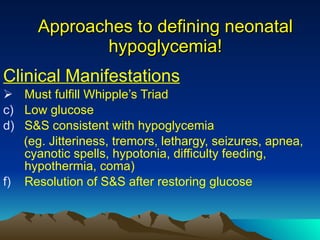 Neonatal Hypoglycemia | PPT