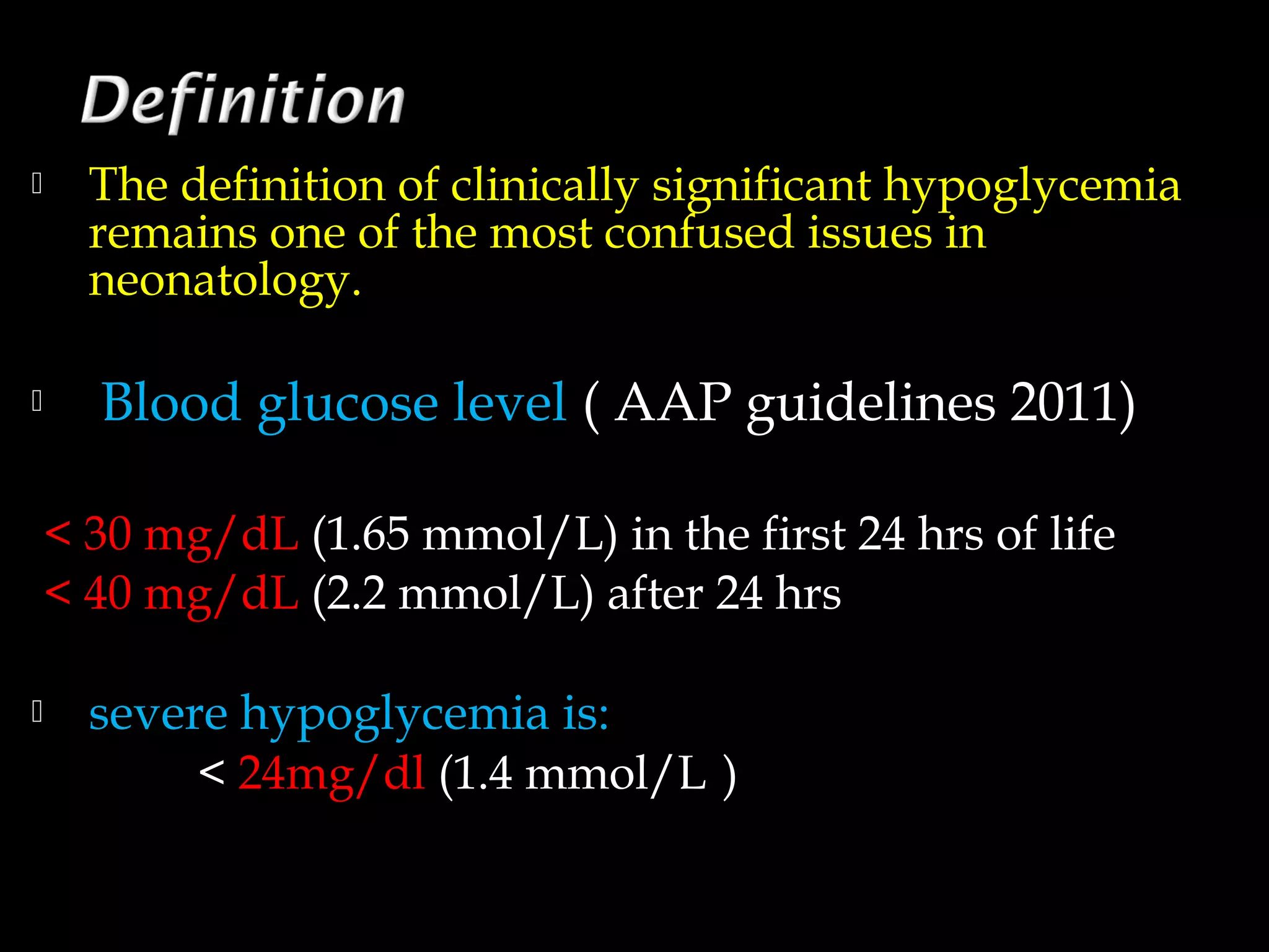 Neonatal hypoglycemia | PPT