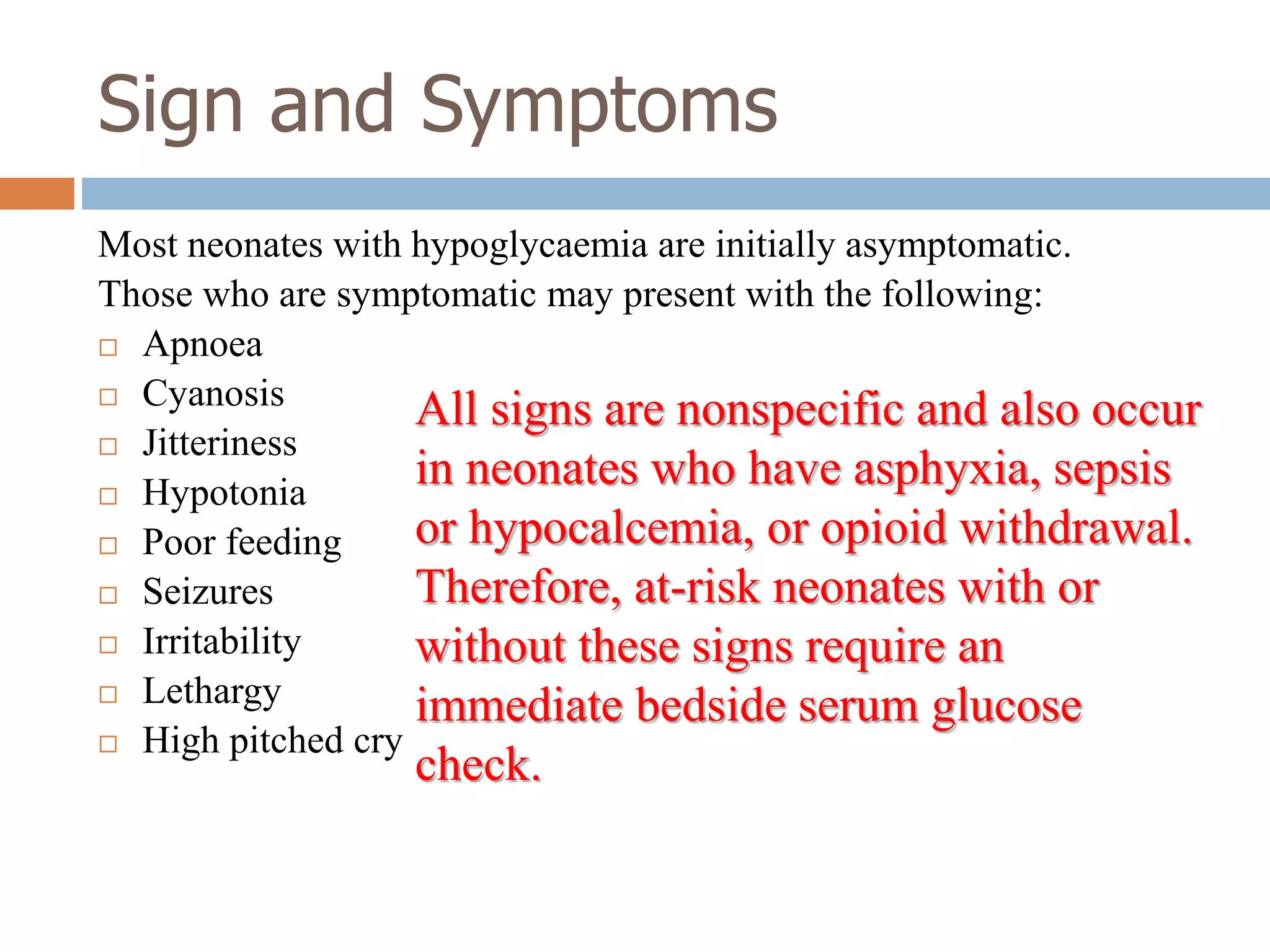 Neonatal hypoglycemia | PPTX