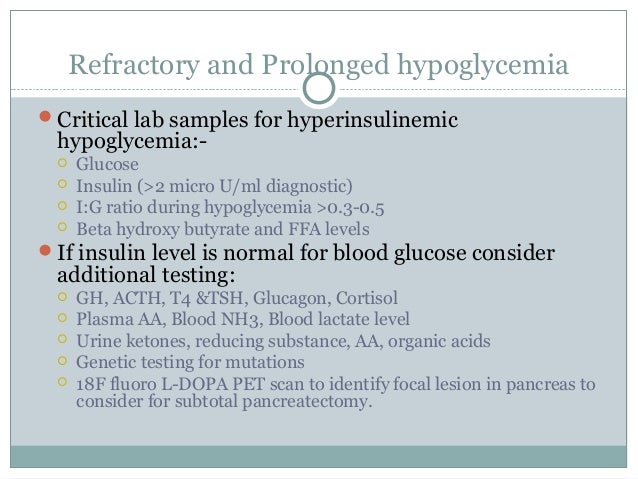 Neonatal hypoglycemia