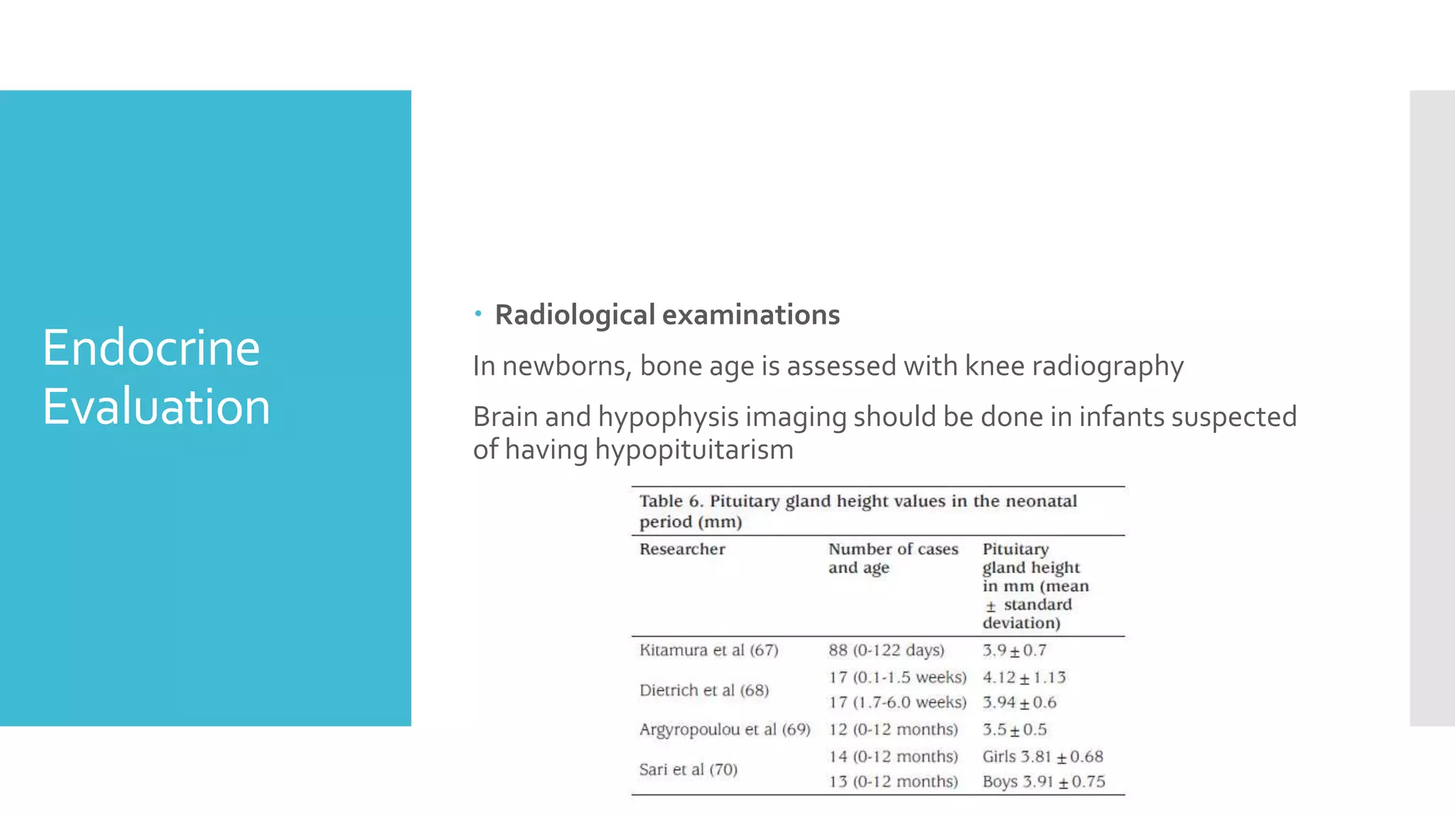 Neonatal hypopituitarism approaches to diagnosis and treatment | PPTX