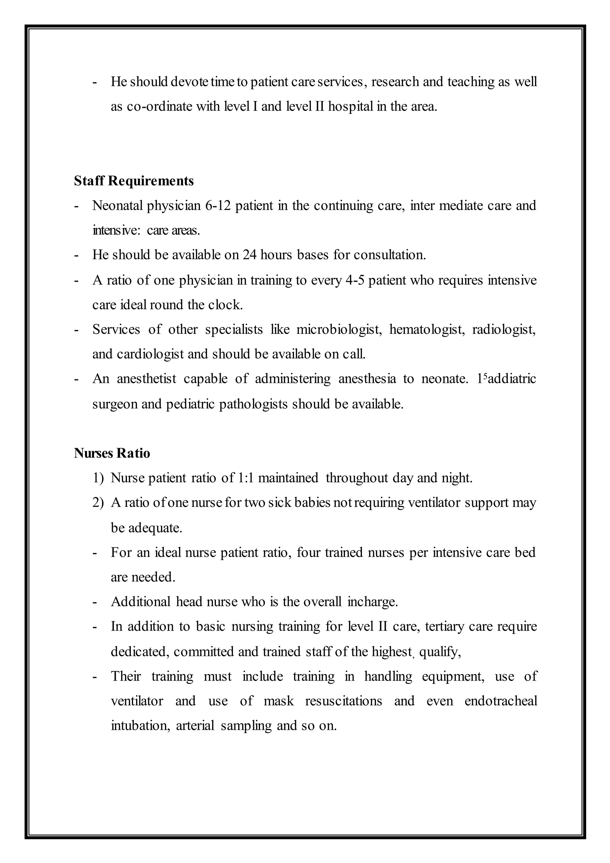 Neonatal intensive care unit nicu | DOCX