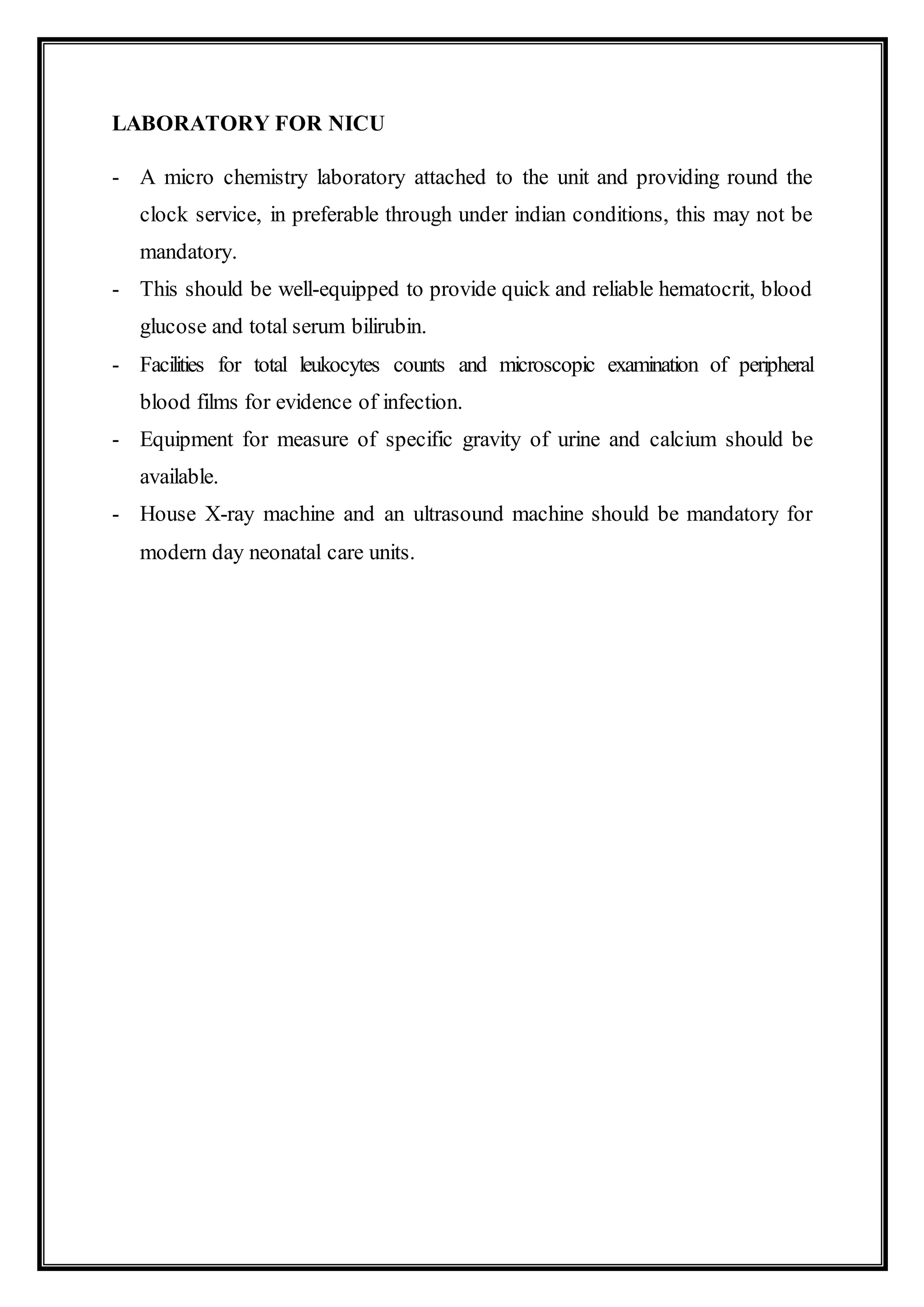 Neonatal intensive care unit nicu | DOCX