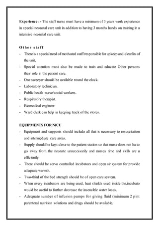 Neonatal intensive care unit nicu | DOCX