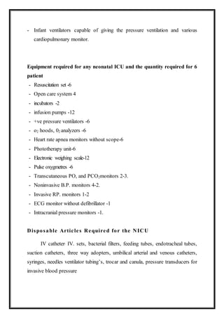 Neonatal intensive care unit nicu | DOCX