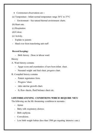 Neonatal intensive care unit nicu | DOCX