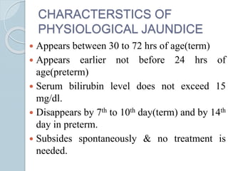 Physiological jaundice among newborns/ Icterus neonatorum | PPTX ...