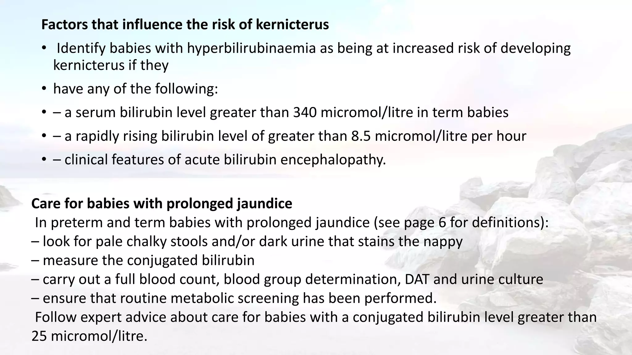Neonatal jaundice Overview and management | PPTX
