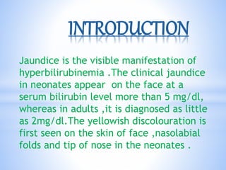 Neonatal jaundice presentation | PPTX