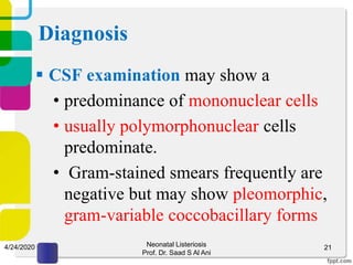 Neonatal listeriosis | PPT