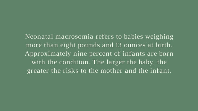 Neonatal Macrosomia | PDF | Pregnancy | Reproductive Health