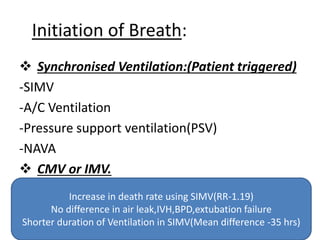 Neonatal mechanical ventilation | PPTX