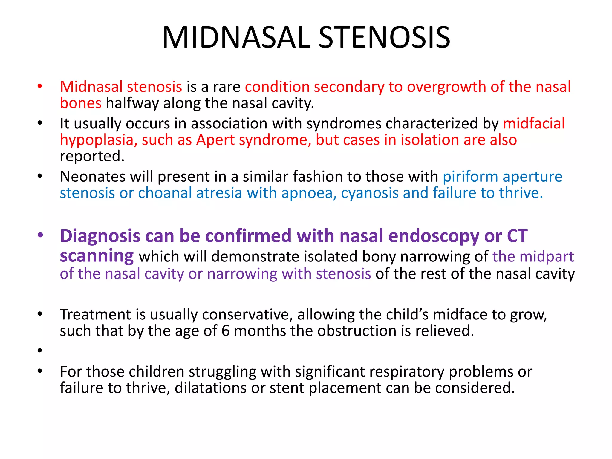 Neonatal nasal obstruction final | PPTX
