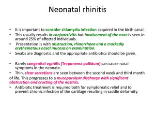 Neonatal nasal obstruction final | PPTX