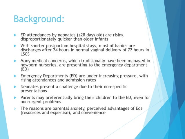 Neonatal presentations to Emergency department.pptx | Parenting Babies ...