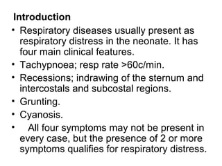 Neonatal respiratory diseases | PPT