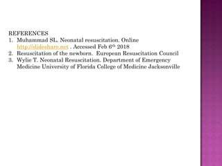 Neonatal resuscitation | PPT
