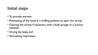 Neonatal Resuscitation power point for obgyn | PPTX