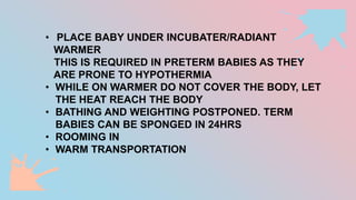 neonatal resuscitation and temperature regulation | PPTX