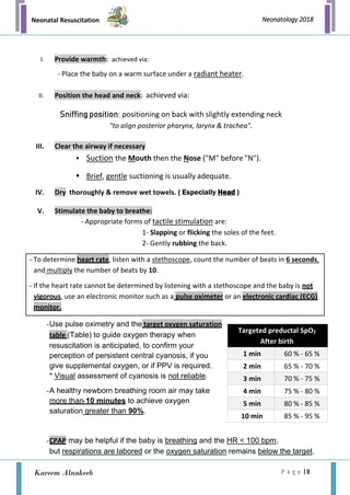 Neonatal Resuscitation; Pediatrics 2018 | PDF