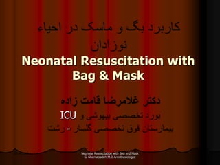 Neonatal resuscitation with bag & mask | PPSX | First Aid | Injuries