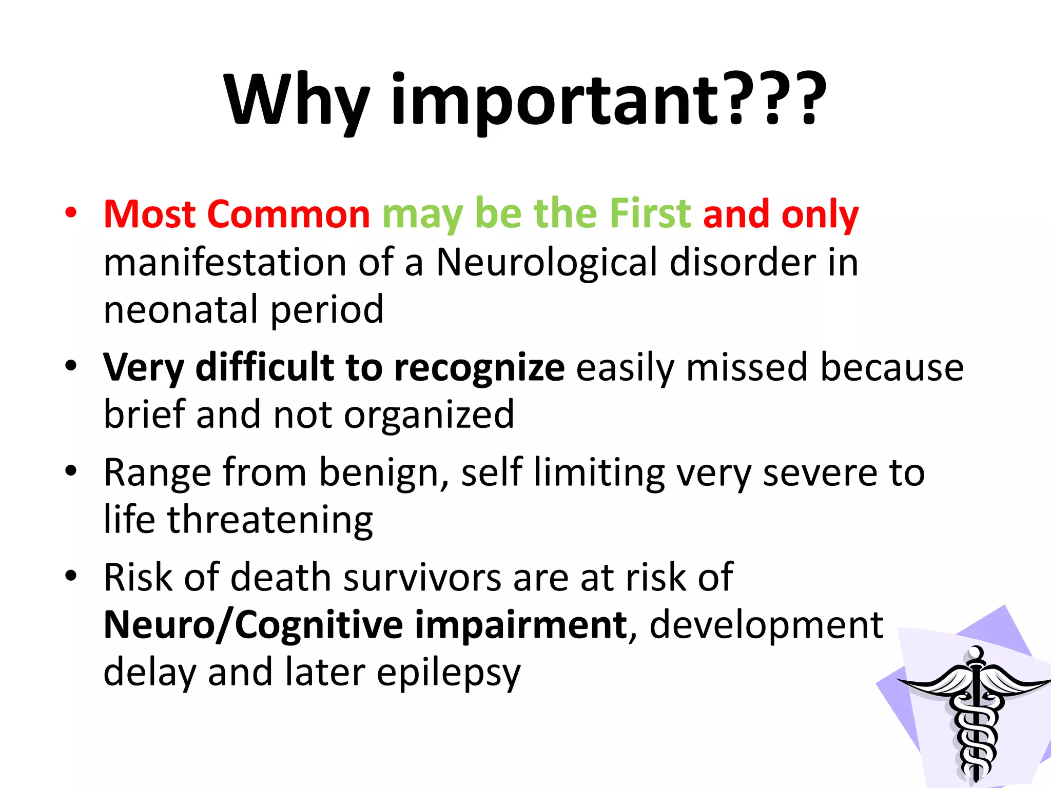 Neonatal Seizure Basics Classifications And Management Ppt