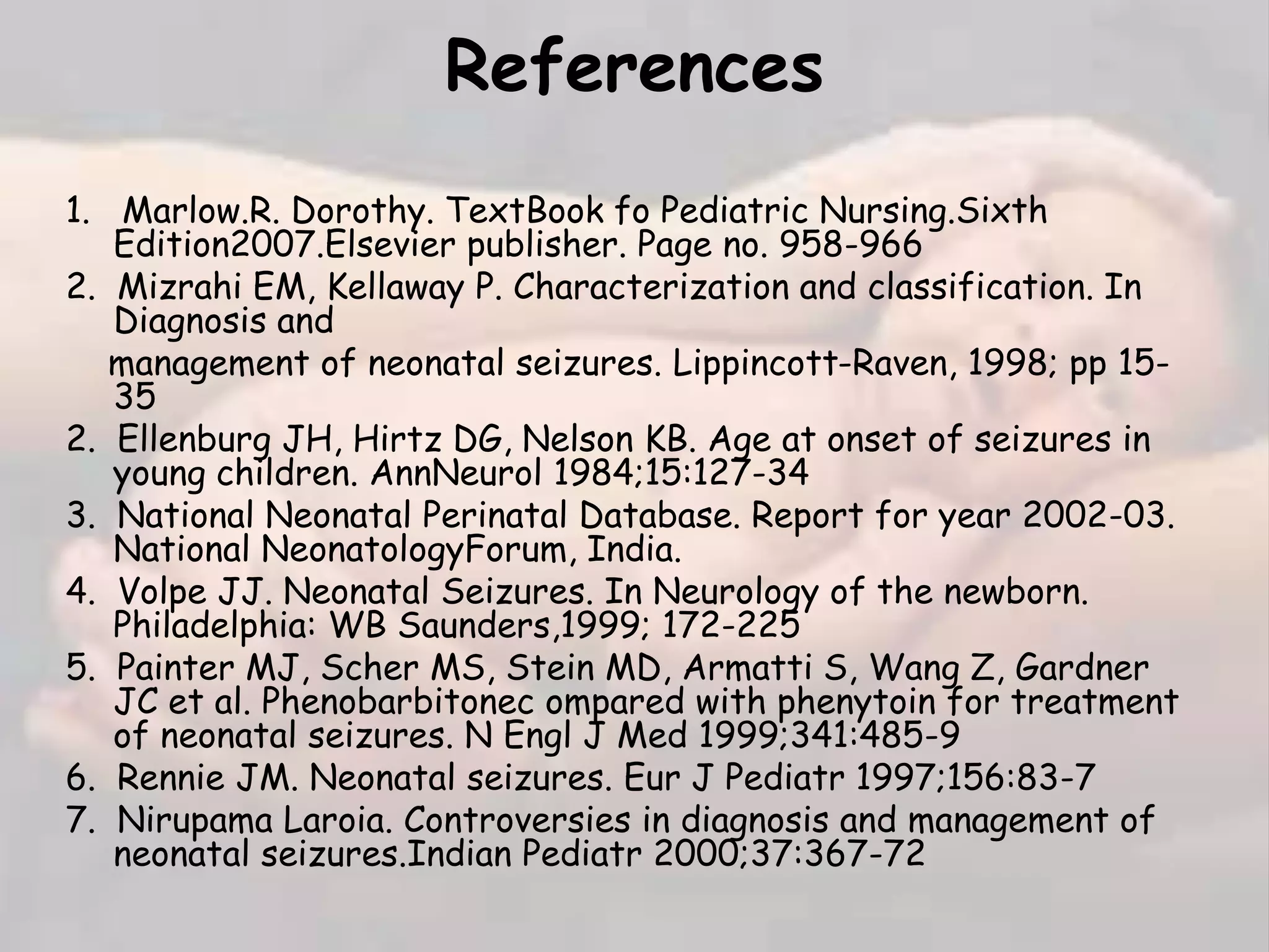Neonatal seizures | PPSX