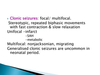 Neonatal seizures | PPTX