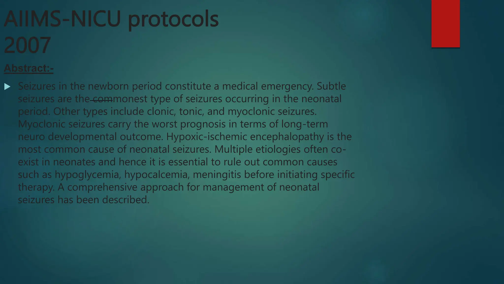 NeoNatal Seizures.pptx
