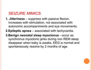 Neonatal seizures | PPTX