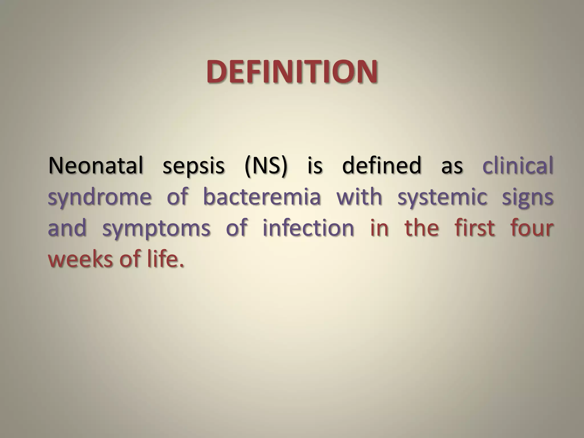 Neonatal sepsis | PPTX