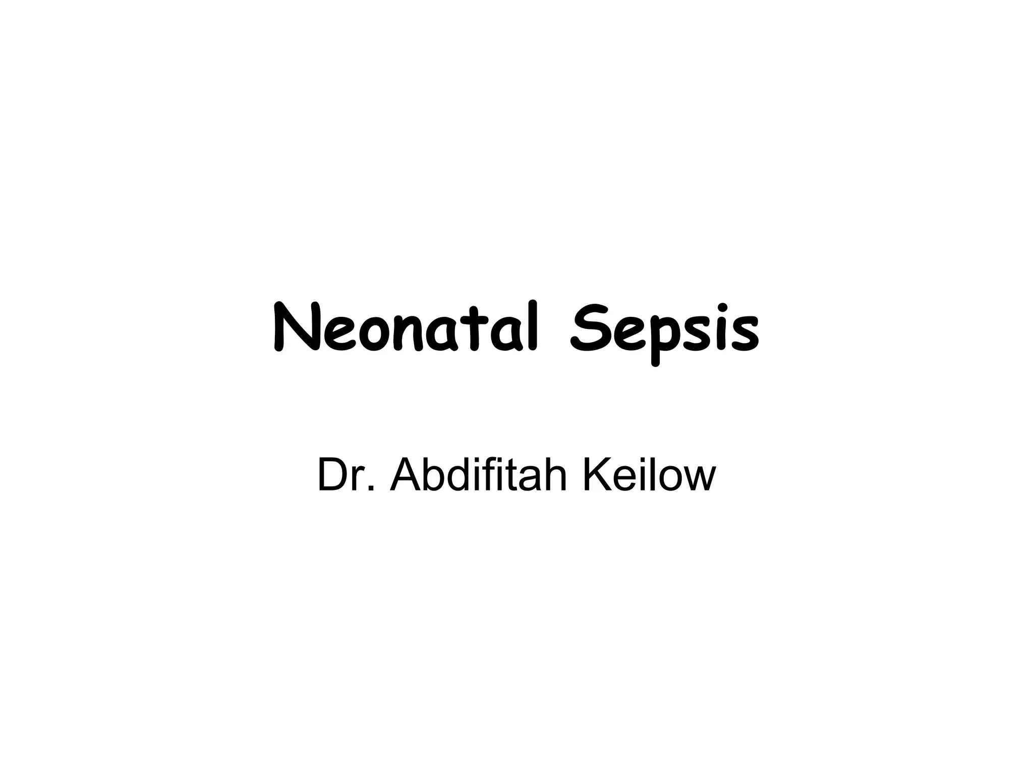 Neonatal sepsis | PPT