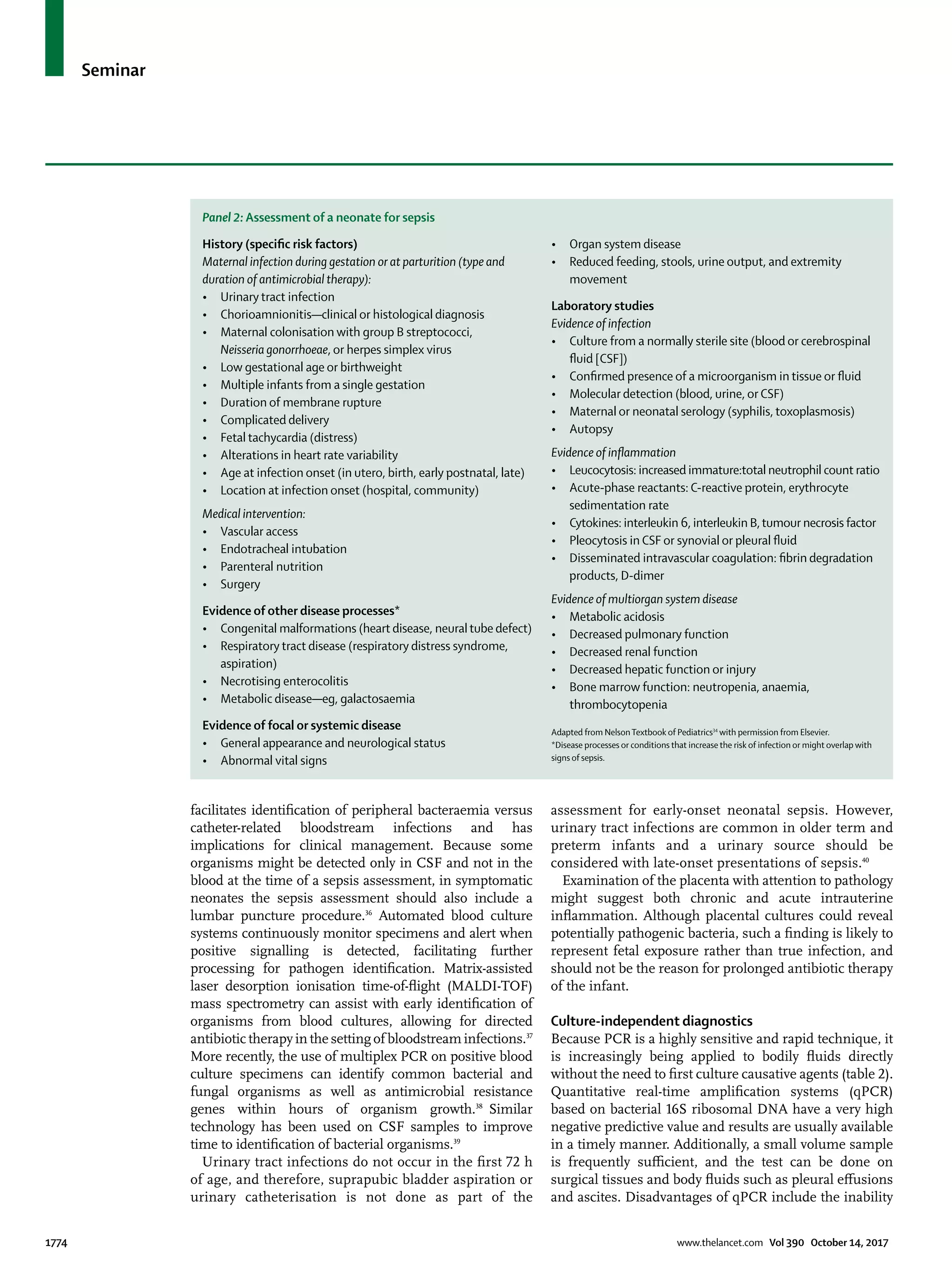 Neonatal sepsis | PDF | Lung and Respiratory Health | Diseases and ...