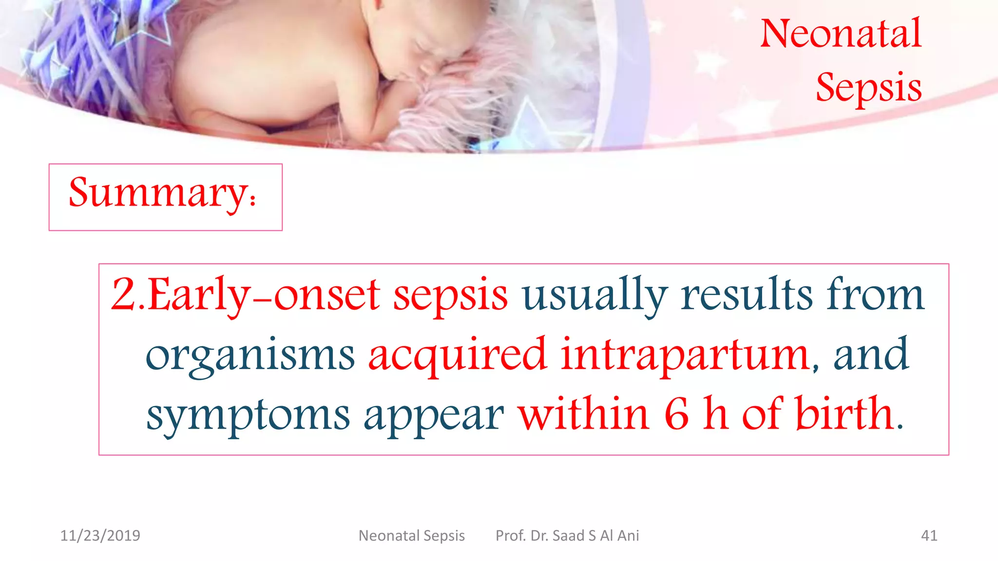 Neonatal sepsis | PPTX