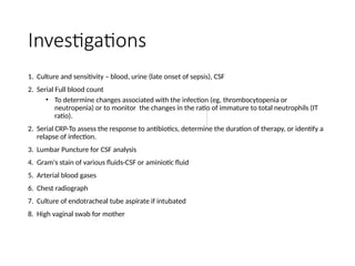 Approach to neonatal sepsis, classification and management | PPTX