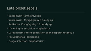 Neonatal Sepsis investigations and management | PPTX